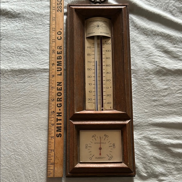 springfield | Wall Decor | Springfield Brown Wooden Thermometer And ...